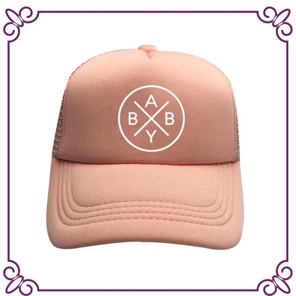 Tiny Trucker Co. | Accessories | One Baby Trucker Hat Baby X Blush Pink ...